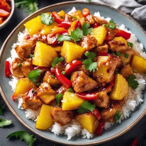 Sweet And Tangy Pineapple Chicken Stir Fry Recipe Cookaifood