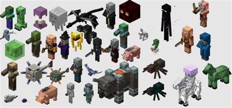 All Hostile Mobs In The Overworld In Minecraft
