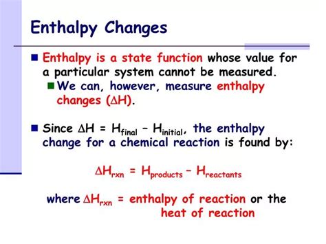 PPT Enthalpy Changes PowerPoint Presentation Free Download ID
