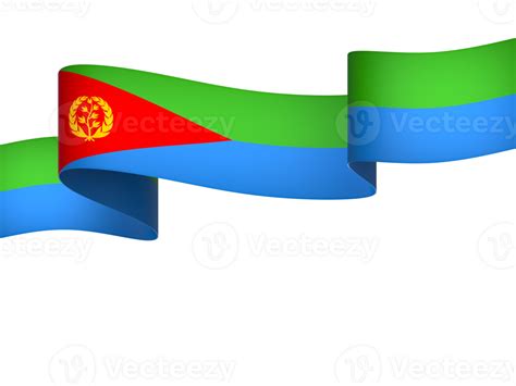 Eritrea Flag Element Design National Independence Day Banner Ribbon Png