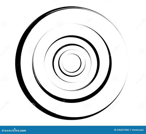 Concentric Circles Rings Circular Geometric Element Stock Vector Illustration Of Burst