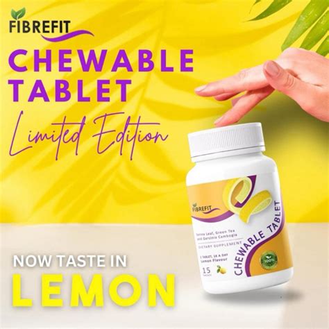 Fibrefit Chewable Tablet Lemon Limited Edition Shopee Malaysia