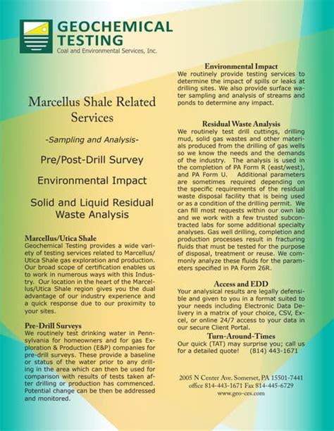 Marcellusutica Services Geochemical Testing 2016 Pdf