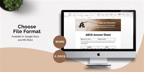 ABCD Answer Sheet Template In Word Pages Google Docs Download Template Net