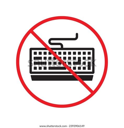 Forbidden Keyboard Icon No Keyboard Vector Stock Vector Royalty Free 2393906149 Shutterstock