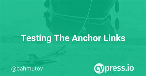 Testing The Href Anchor Links