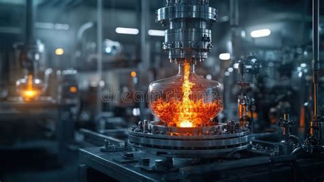 Transformative Chemical Reaction In A High Tech Lab Industrial Science Process Modern Facility