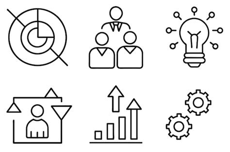 Premium Vector Business Strategy Outline Icons With Editable Stroke Collection Includes Team
