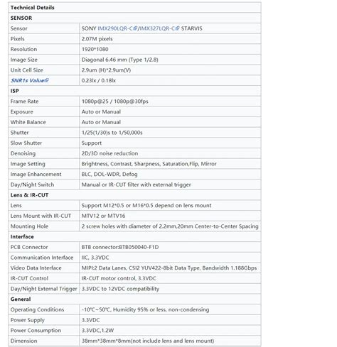 VEYE MIPI 327E ISP Camera Module For Raspberry Pi Jetson Nano Xavier NX IMX327 MIPI CSI 2