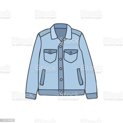 데님 재킷 다채로운 낙서 일러스트 레이 션을 벡터로 만듭니다 벡터에 데님 재킷 다채로운 아이콘 0명에 대한 스톡 벡터 아트 및