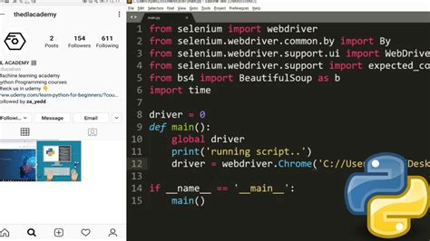 Python Instagram Bot Likes And Follows Youtube