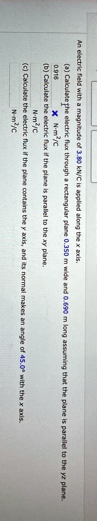 An Electric Field With A Magnitude Of 380 Knc Is Applied Along The X Axis A Calculate The