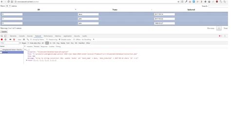 Sql Laravel 54 And Datatables Ajax Saving Posting Data