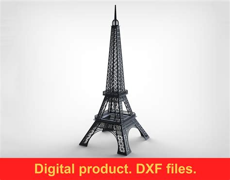 Eiffel Tower Garden Decor DXF Files For Plasma Laser Water Etsy