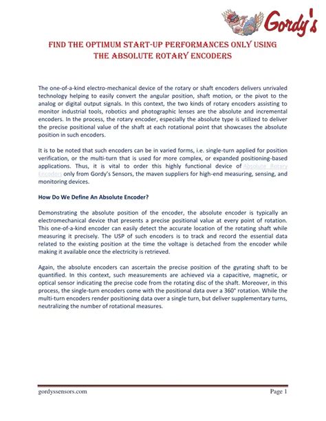 PPT Find The Optimum Start Up Performances Only Using The Absolute Rotary Encoders PowerPoint