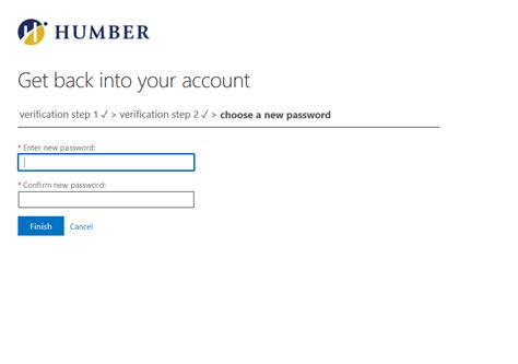 How To Reset Your Password With Sspr Humber Polytechnic