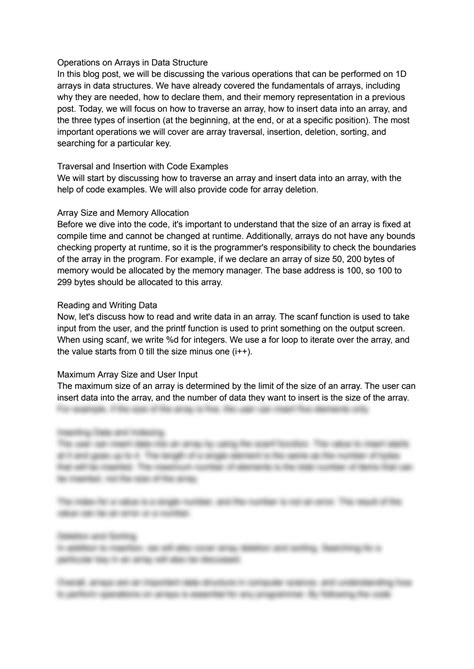 Solution Array Operations Traversal Insertion Explanation With C Program Dsa Course Studypool