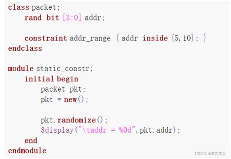 Systemverilog学习 随机化（2）systemverilog Inside Csdn博客