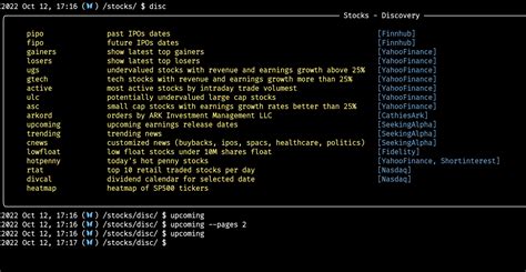 Bug Stocksdiscupcoming No Output · Issue 2812 · Openbb Finance