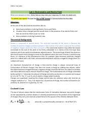 Lab 1 Electrostatics Pdf PHYS 2 Fall 2022 Fall 2021 Summer Lab Lab 1 Electrostatics And