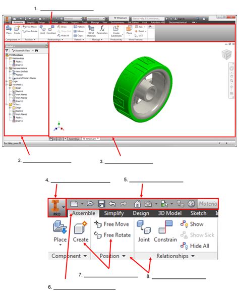 Autodesk Inventor User Interface Hths Diagram Quizlet