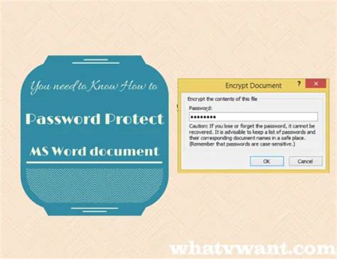 Password Protect Word Document You Need To Know These Tips