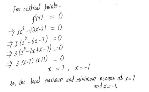 Answered B Find The Local Minimum And Maximum… Bartleby