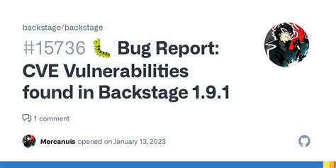 🐛 Bug Report Cve Vulnerabilities Found In Backstage 191 · Issue