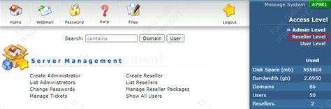 How To Create A User Package In DirectAdmin For Reseller Account