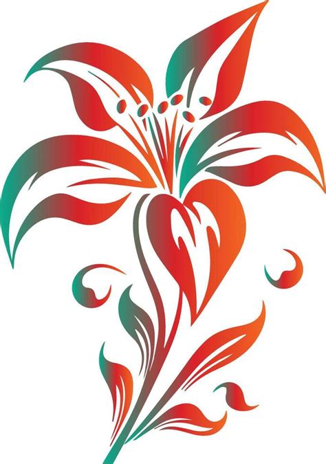 Gradient Flower Image 44445875 Vector Art At Vecteezy