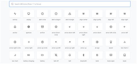 react font icons set for web and mobile app ui design onaircode
