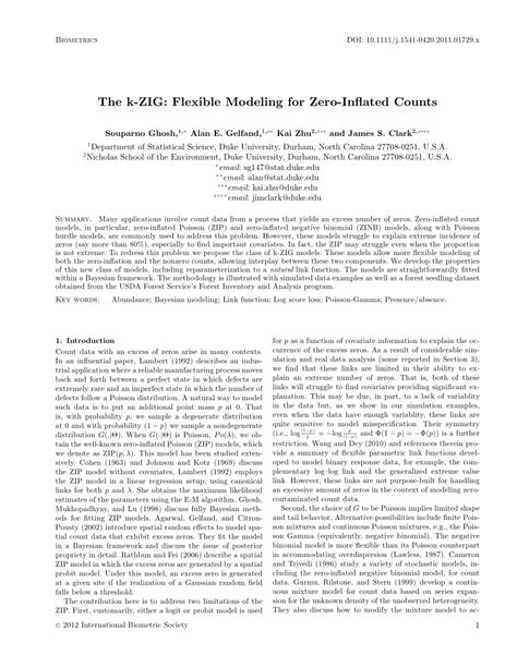 Pdf The K Zig Flexible Modeling For Zero Inflated Counts