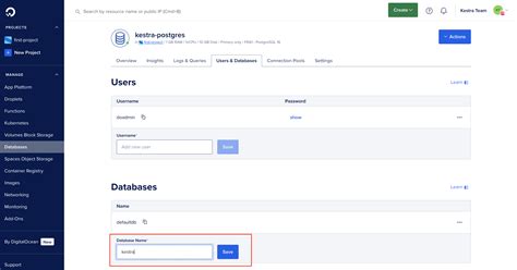 digitalocean droplet with managed database