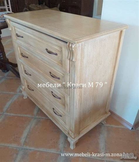 Скрин масив патина Скрин ракла Мебели за дома и офиса Пловдив Стилен скрин с фрезова