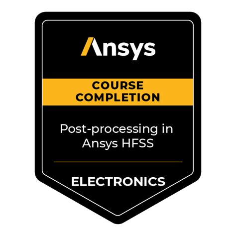 Ansys Course Completion Topics In Transient Analysis Credly