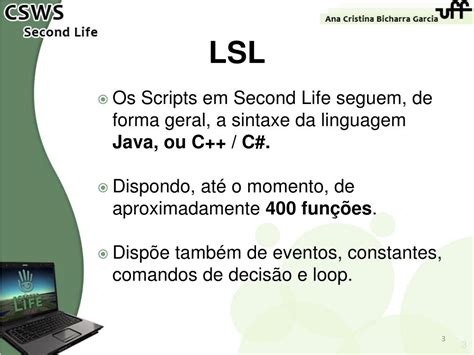 Ppt Lsl Linden Scripting Language Trabalhando Com Scripts Parte 1