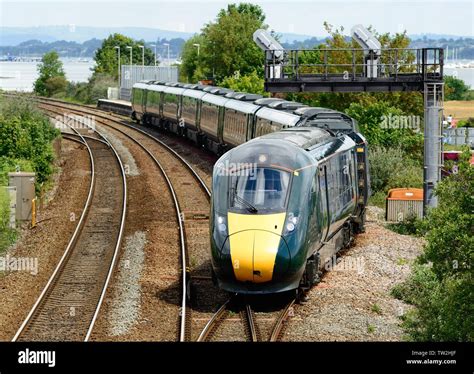 A British Rail Class 800 Bi Mode Multiple Unit Leaves The Platform Loop At Dawlish Warren