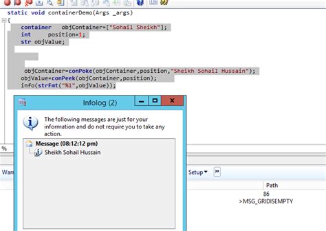 Dynamics 365 Finance Operations Talk Container Functions D365FO AX 2012