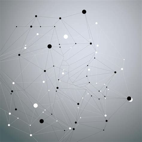 Premium Vector Abstract Asymmetric Vector Monochrome Object With Black Lines Mesh Complicated