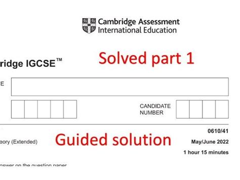 Igcse Biology Paper 41 May June 2022 Teaching Resources