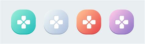 Joystick Navigation Solid Icon In Flat Design Style Controller Signs