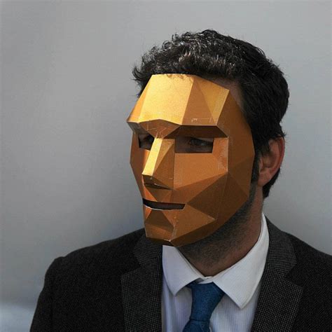 Polygon Face Mask Make Your Own Etsy