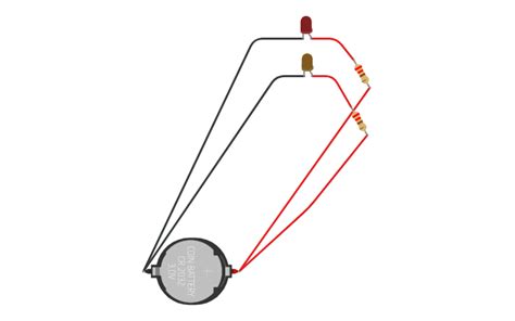 Circuit Design Batería Led 3v Tinkercad