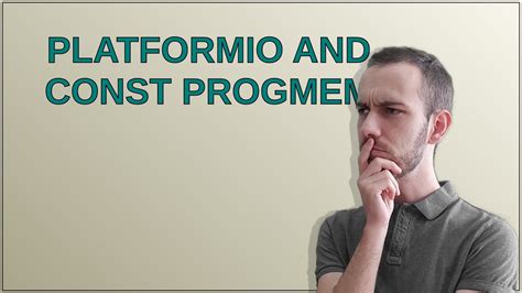 Arduino Platformio And Const Progmem Youtube