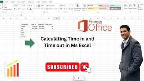 Calculating Time In And Time Out In Ms Excelhow To Calculate Hours