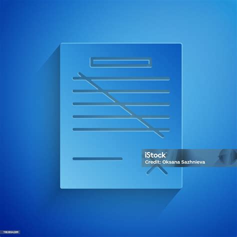 용지 잘라파란색 배경에서 격리된 파일 문서 삭제 아이콘입니다 거부된 문서 아이콘입니다 종이에 십자가 종이 아트 스타일입니다 벡터 일러스트레이션 0명에 대한 스톡 벡터 아트