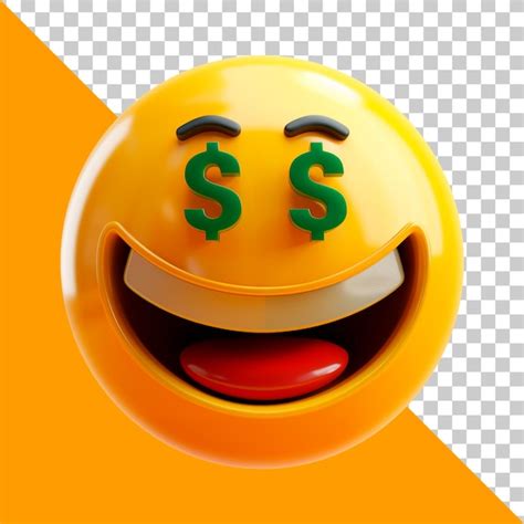 Улыбающееся лицо с символом доллара Премиум Ai сгенерированный Psd