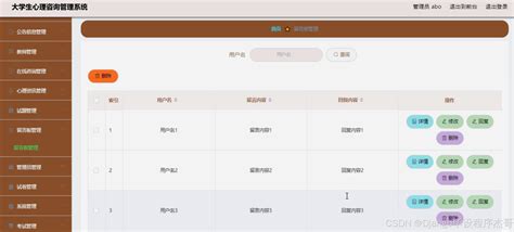 Springboot毕设 大学生心理咨询管理系统 程序论文 Csdn博客