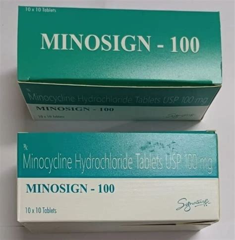 Minocycline Tablets 100 Mg Packaging Size 10x10 At ₹ 420box In Nagpur