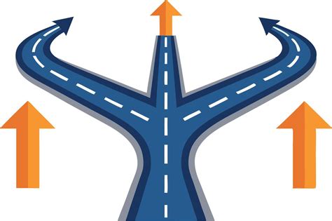 A Winding Road Splitting Into Different Paths With Arrows Pointing Upward Representing Growth